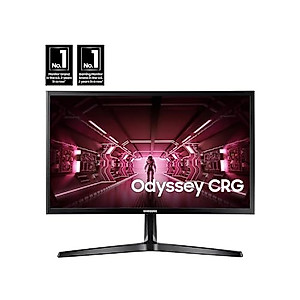 SAMSUNG 24-Inch CRG5 144Hz Curved Gaming Monitor (LC24RG50FQNXZA) â€“ Computer Monitor, 1920 x 1080p Resolution, 4ms Response, FreeSync, Game Mode, HDMI