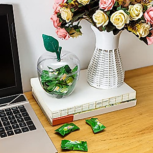 HANZE Large Apple Container, Apple Shaped Candy Toy Gift Filling Containers Jar for Party Wedding Christmas Decorations Party Supplies Favors - Clear