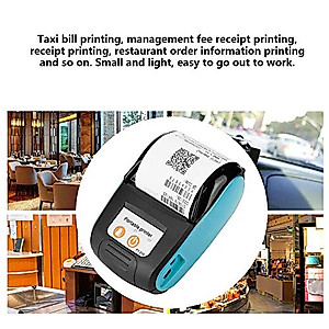 Wendry 58mm Mini Thermal Printer, Wireless Portable Bluetooth POS Receipt Printer, Mobile Thermal Printer Support Android/iOS, Bill Receipt Printer for Restaurant Sales Retail Small Business