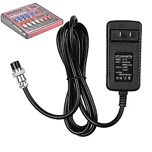 Audio Mixer Power Supply Adapter for F4 / F7 / CT4-16 Universal 2-16 Channels Professional Sound Mixing Console Board with 15VDC 4-Pin-Hole Connector for Home Karaoke Signing and PA System