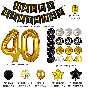 40th Birthday Decorations for Men Women 40th Birthday Party Decor 40 Years Old Birthday Decorations Balloons Over The Hill Party Supplies 40th