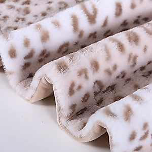 Sedona House Fuzzy Faux Fur Cheetah Throw Blanket,Lightweight Plush Cozy Soft Microfiber for Couch Travel,50 by 60-Inch,Brown Sand Leopard