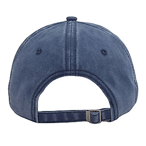 YEANIY Vintage Washed Cotton Navy Blue Baseball Caps Adjustable Unstructured Soft Blank Casual Dad Ball Hats for Men Women