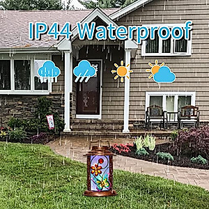 Outdoor Solar Lantern, Solar Hanging Butterfly Lantern, Solar Lanterns Outdoor Waterproof, Red Retro Metal LED Lantern for Outdoor Garden Patio Lawn Decor