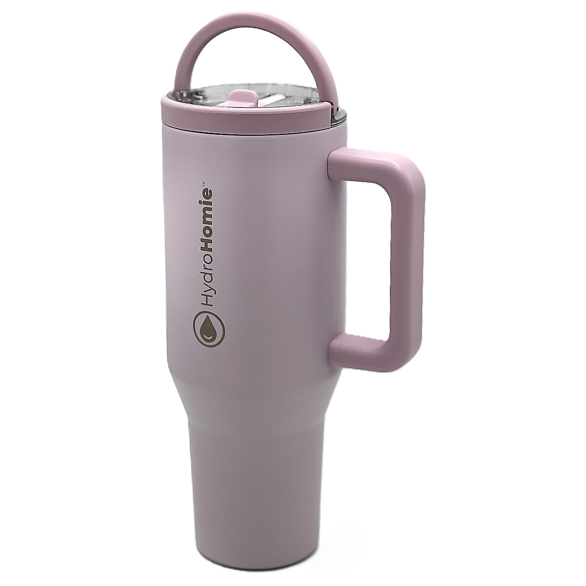HYDRO HOMIE The Nomad 40oz Tumbler with Flip Straw Lid and Rubber Base – Travel Car Cup Holder Friendly, 100% Leak Resistant - Blush Rush