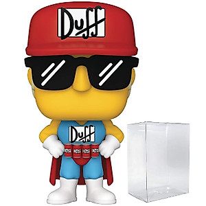 POP The Simpsons - Duffman Funko Pop! Vinyl Figure (Bundled with Compatible Pop Box Protector Case), Multicolored, 3.75 inches