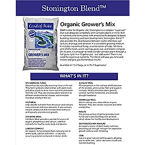 Coast of Maine CMSBO15 Stonington Blend Organic Growers Potting Soil Mix with All Natural Oceanic Ingredients for Planters and Pots, 1.5 Cubic Feet