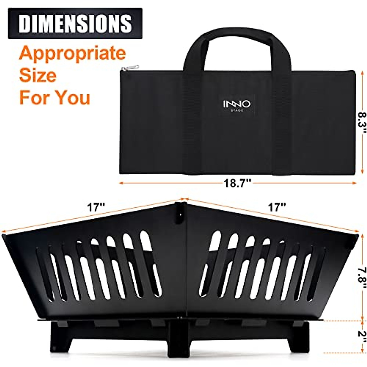 Portable Fire Pit and Single Outdoor Camping Hammock