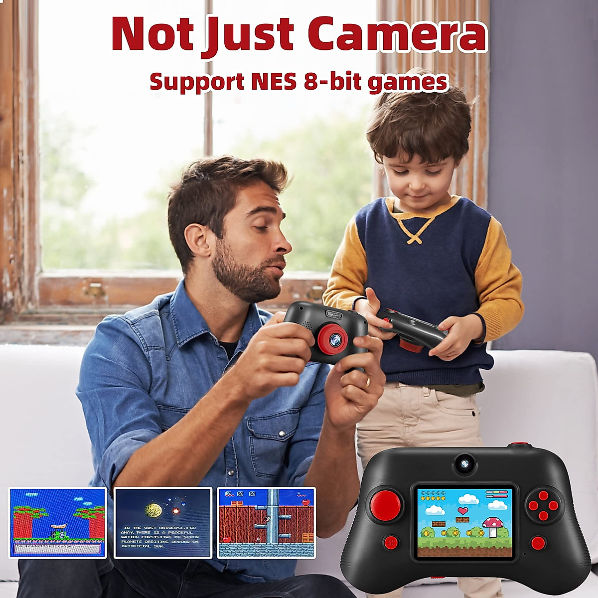 DEPAADER Kids Camera -Digital Selfie Cameras for Boys Birthday 1080 P 2.4 Inch Kid Video Recorder for Age 3 4 5 6 7 8 9 10 Year Old Toddler Gift with 32 GB SD Card
