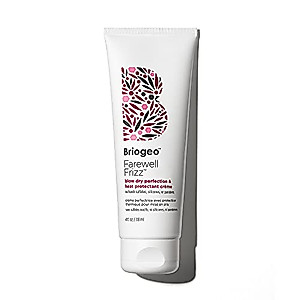 Briogeo Farewell Frizz Blow Dry Perfection & Heat Protectant Crème | Heat Protectant for Hair with Coconut Oil & Argan Oil | Vegan, Phalate & Paraben-Free | 4 Ounce