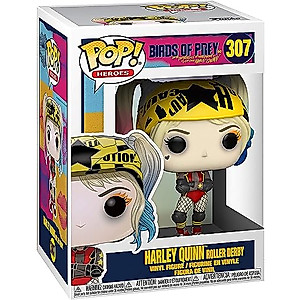 POP Birds of Prey - Harley Quinn Roller Derby Funko Vinyl Figure (Bundled with Compatible Box Protector Case), Multicolored, 3.75 inches