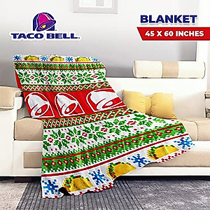 JUST FUNKY Bell Pattern Fleece Blanket | 45 X 60 Inches Blanket | Home Deco | Bedding Sofa Blanket | Anime | Collectove | Official Licensed