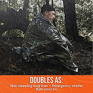 Go Time Gear Emergency Blankets for Survival (12 Pack), Mylar Emergency Survival Gear for Home, Camping, Hiking & Outdoor Survival Kits, Stay Warm, Dry, & Safe with Our Compact Space Blanket