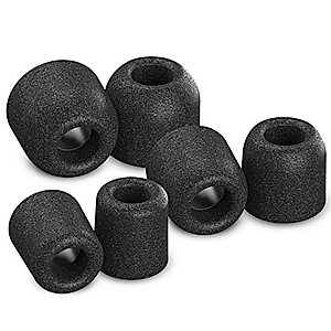 Comply Isolation Plus T-100 Memory Foam Earphone Tips for Etymotic, Klipsch, Shure, Westone & More, Noise Cancelling Soft Replacement Earbud Tips, Secure Fit (S/M/L, 3 Pairs)