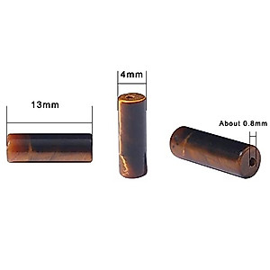 4x13mm Natural Green Point Jade Stone Tube Shaped Gemstone Manual Cylindrical Loose Beads for DIY Bracelets Earring Jewelry Making