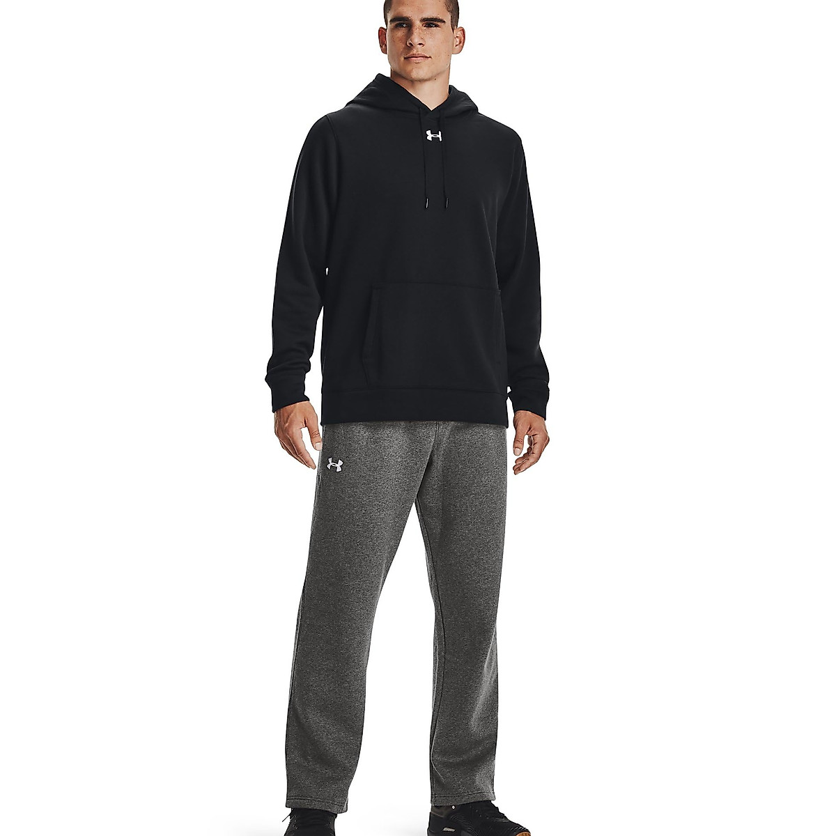 Under Armour Men's UA Hustle Fleece Hoodie MD Black