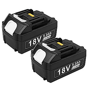 ARyee 2Pack Upgrade 18V 5.0Ah Li-ion Battery Replacement for Makita Lithium-Ion Battery Compatible with Makita BL1840 BL1850 LXT-400 BL1860 BL1815 BL1830