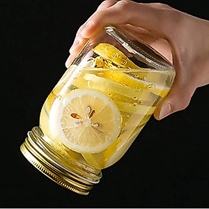 32 oz Glass Jars With Lids,Encheng Wide Mouth Ball Mason Jars 1000ml,Canning Jars For Pickles,Herb,Jelly,Jams,Honey,Glass Storage Jars Kitchen Canistes Containers Dishware Safe 9 Pack …