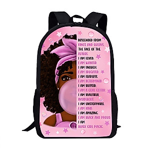 DSWEFGY African Women Backpack 16Inch Laptop Backpack Cute Lightweight Waterproof Bookbag Gifts For Teens Picnic Travel