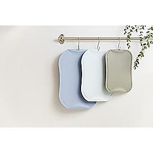 doblé Non-Scratch Flexible Cutting Board for Chopping, Scratch Free Juice Grooves with Easy Grip Handle, Non-Slip Dishwasher Safe for Kitchen (Medium (13.5" x 9.3"), Space gray)