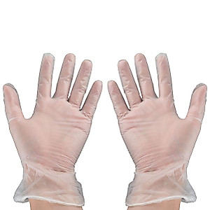 Lurrose 1 Box Rubber Gloves Transparent Handwear Mitten Tattoo Gloves for Home Nail Beauty Food Kitchen Cooking Cleaning