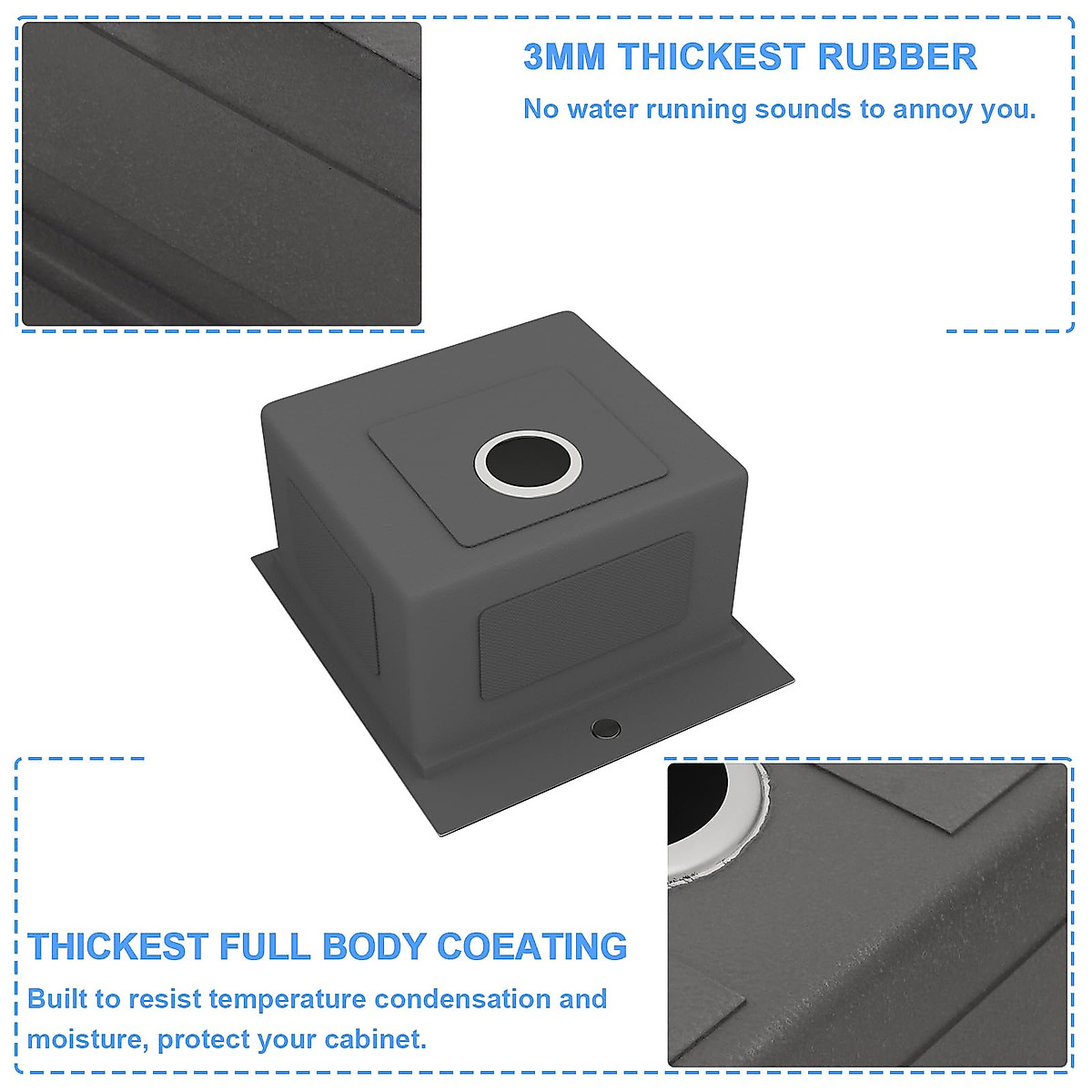 Lordear Bar Sink 18x20x10 Inch Drop In Bar Sinks Stainless Steel 16 Gauge Topmount Kitchen Sink Single Bowl Workstation Sink With Cutting Board RV sinks