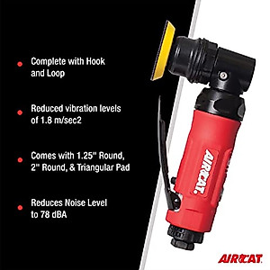 AIRCAT Pneumatic Tools 6320: Spot Sander and Polisher with Internal 1/8-Inch Orbital Head 13,000 RPM