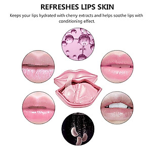 YiJiaBa 20PCS Sleeping Lip Mask with Cherry, Soothing for Dry Lips, Repair Chapped, Anti-Aging & Moisturizing Plaque