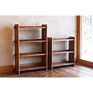 オークヴィレッジ Oak Village 50014-11 Assembly Shelf, 3 Tiers, Brown, Width 25.6 x Depth 8.1 x Height 24.7 inches (65 x 20.5 x 62.8