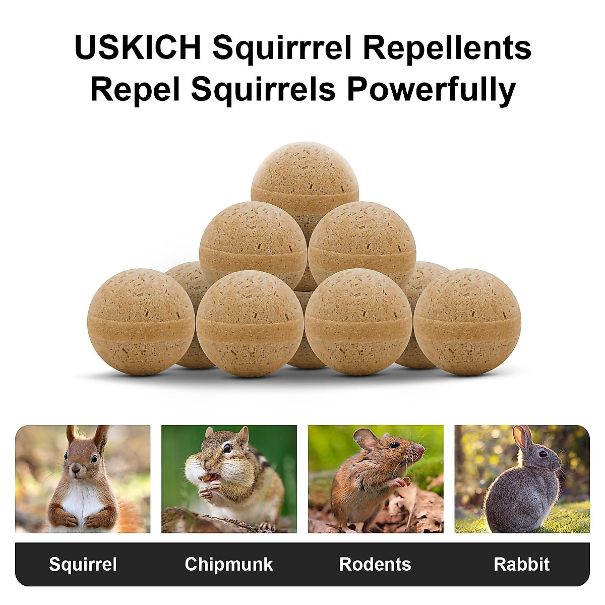 20Pack Squirrel Repellent Outdoor, Chipmunk Repellent Outdoor,Rodent Repellent,Squirrel Repellent for Attic and Cars Engines, Ultra Powerful Squirrel Deterrent Keep Squirrels Out of Garden