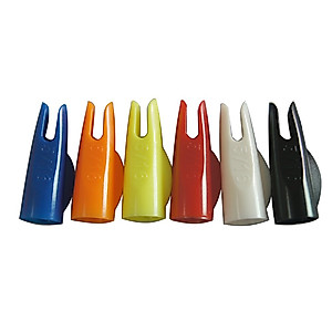 JIEXI HWYP Archery Hunting Compound Bow Plastic Arrow Nocks for 5/16" Arrows Pack of 50 (Black)