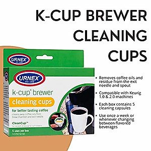 Keurig K-Mini Single Serve K-Cup Pod Coffee Maker (Black) Bundle with Cleaning Cups (5 Cups) - (2 Items)