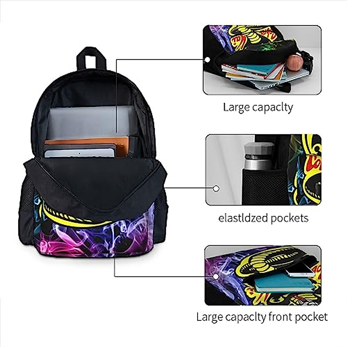 PALANK cartoon Backpack Girl's Boy's Adult's 17 Inch Large Capacity Laptop Backpack Travel Bag Bookbag Schoolbag Gifts Cartoon Travel Office Laptop Backpack. (Color1, 17 inch)