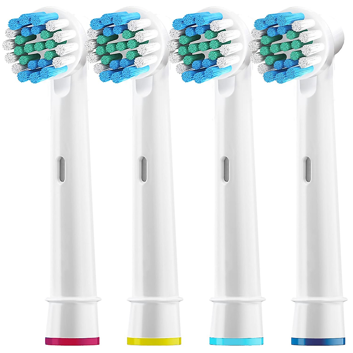 Pearl Enterprises Generic Electric Toothbrush Replacement Brush Heads. 8 Pack Variety Heads - 4 Cross, 4 Classic Clean. Easy Cleaning for Kids & Adults. Compatible with Oral B Electric Toothbrushes