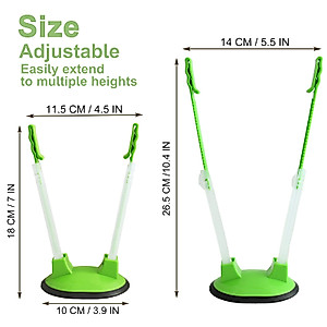 12 Pack Baggy Rack Stand Adjustable Freezer Bag Holder Stand Ziplock Bag Holder for Filling With No Food Spills or Kitchen Mess (Green)