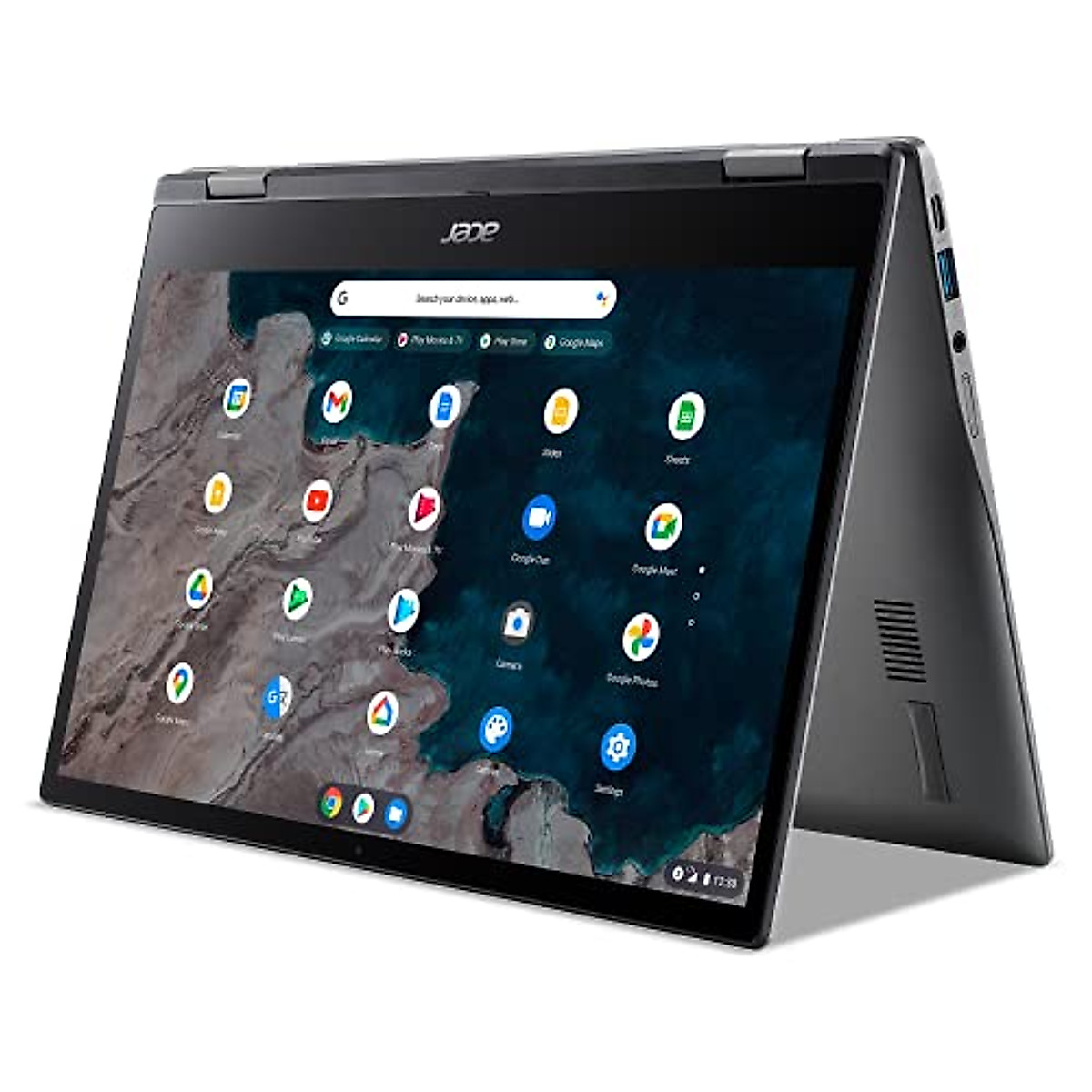 Acer Chromebook Spin 513 Convertible Laptop | Qualcomm Snapdragon 7c | 13.3" FHD IPS Touch Corning Gorilla Glass Display | 4GB LPDDR4X | 64GB eMMC | WiFi 5 | Backlit KB | Chrome OS | R841T-S4ZG, Gray