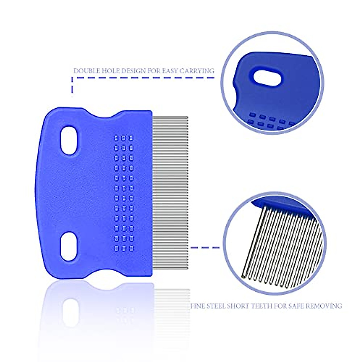 SKYPIA 5 Pcs Dog Comb Tear Stain Remover for Dogs Flea Comb Dog Combs for Grooming Small Dogs Flea Comb for Cats Dog Grooming Kit Pet Combs Small Dog Combs