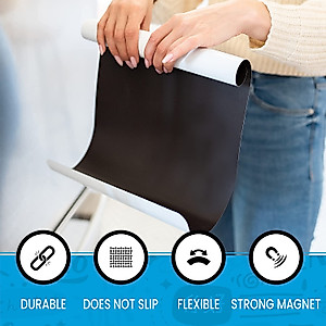 17x11 Stain-Resistant Magnetic Whiteboard for Fridge - Includes 4 Markers and Big Eraser with Magnets - Magnetic Dry Erase Board | Refrigerator White Board Organizer and Planner