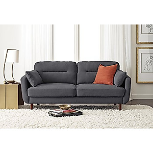 Serta Sierra Living Room Sofas Modern Design Microfiber Upholstered Couch Ideal for Smaller Spaces, 61" Loveseat, Slate Gray