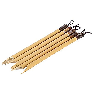 Yosoo Health Gear 5PCS Calligraphy Bamboo Pens, Comic Dip Pen, Calligraphy Dip Pen for Arabic Calligraphy Writing (Bamboo Tip Set)