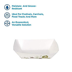 Dixie 2lb Polycoated Paper Food Tray by GP PRO (Georgia-Pacific), Kant Leek, Pathways, 2lb, KL200PATH, 1,000 Count (250 Trays Per Pack, 4 Packs Per Case)