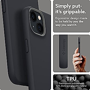 Caseology Nano Pop Silicone Case Compatible with iPhone 13 Mini Case (2021) - Black Sesame