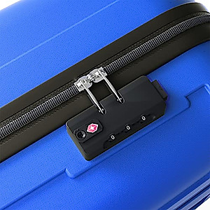 Strenforce Luggage Sets ABS Durable Suitcase Sets Spinner Wheels TSA Lock 3 Piece Luggage Set(20/24/28),Blue