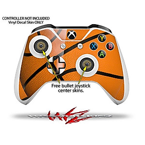 WraptorSkinz Decal Vinyl Skin Wrap Compatible with Xbox One S Console and Controllers - Basketball