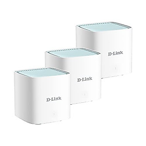 D-Link M15/3, Eagle Pro AI Mesh WiFi 6 Router System (3-Pack) - Multi-Pack for Smart Wireless Internet Network, Compatible with Alexa and Google, AX1500