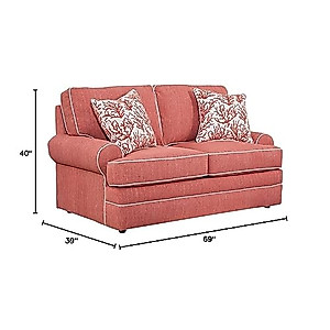 American Furniture Classics Coral Springs Model 8-020-S260C Loveseat with Two Matching Pillows