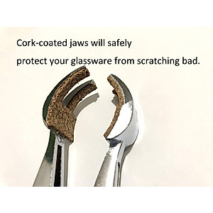 OESS Lab Clamp 4 Prong Finger Style Cork-Coated Head and A Black Laboratory Stand Clip