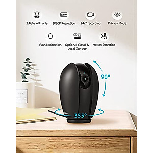 LaView Baby Monitor with Phone App (2 Pack), 1080P WiFi Pet Camera Indoor, 360° Home Security Camera with Motion & Sound Detection, Two-Way Audio, Night Vision, Local & Cloud Storage, Works with Alexa