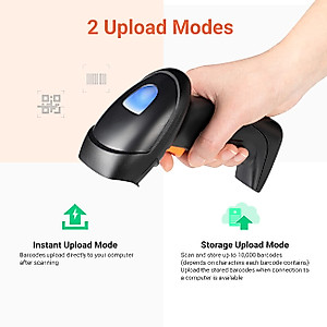 Tera Wireless Barcode Scanner 1D 2D QR with USB Charging Base Handheld Bar Code Reader Scanner Automatic Sensing Fast Precise Scanner HW0005