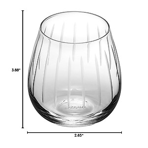 Mikasa Cheers Stemless Wine Glass, 14-Ounce, Set of 4